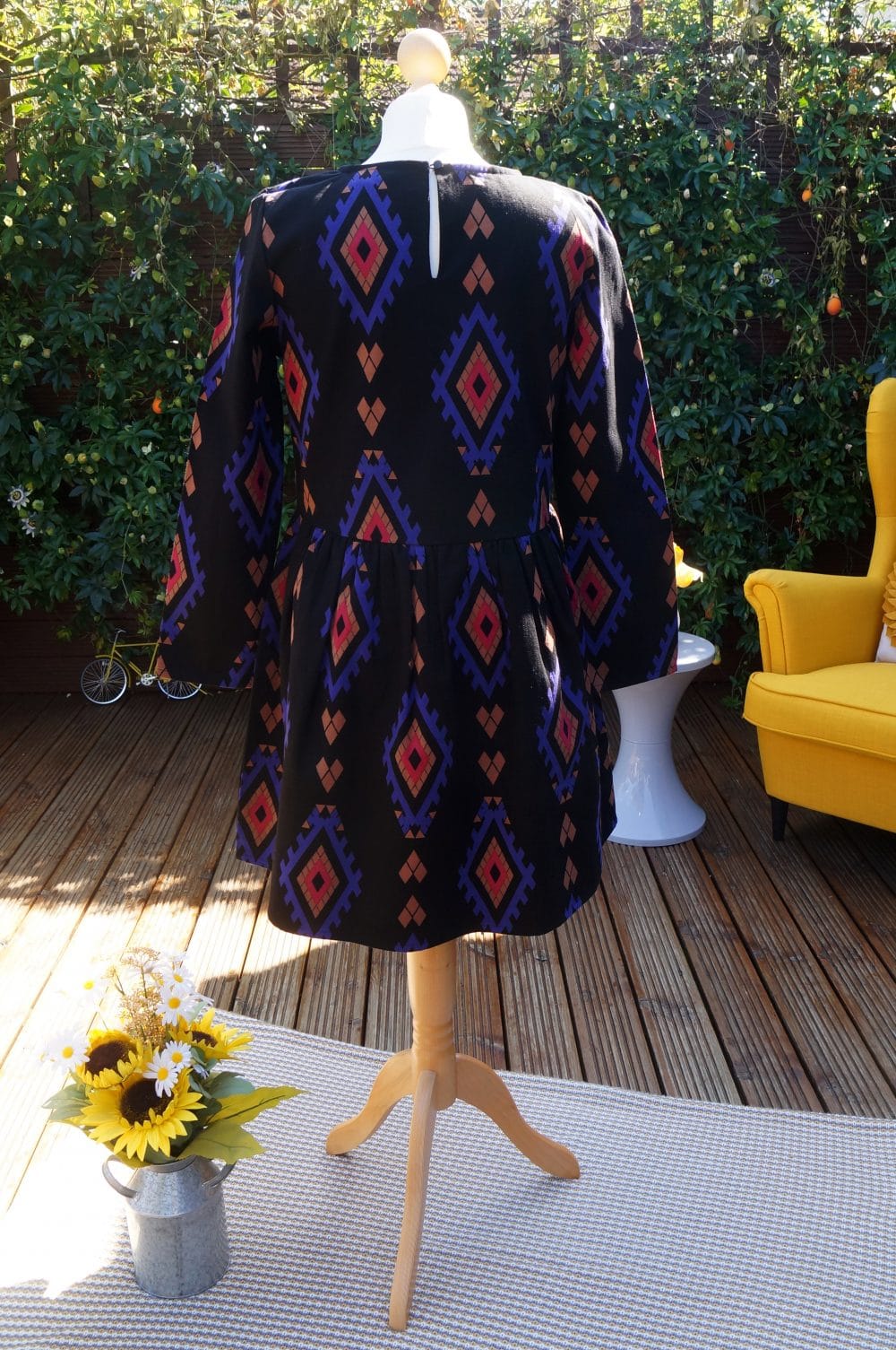 CLEARANCE | 100% Heavy Cotton Aztec Waisted Dress - Bee and Humble