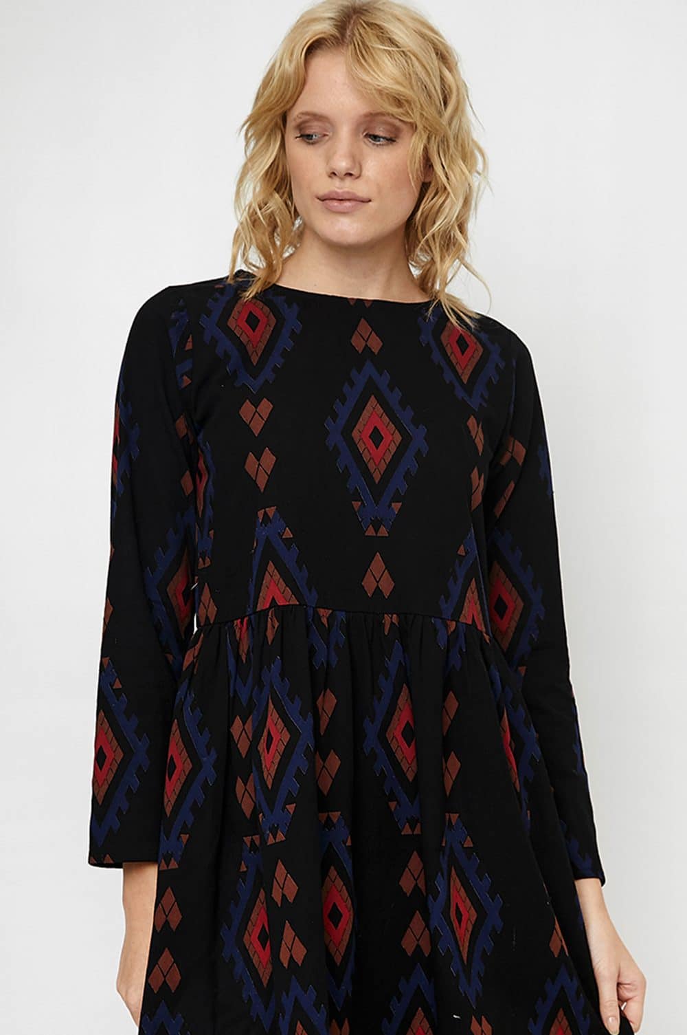 CLEARANCE | 100% Heavy Cotton Aztec Waisted Dress - Bee and Humble